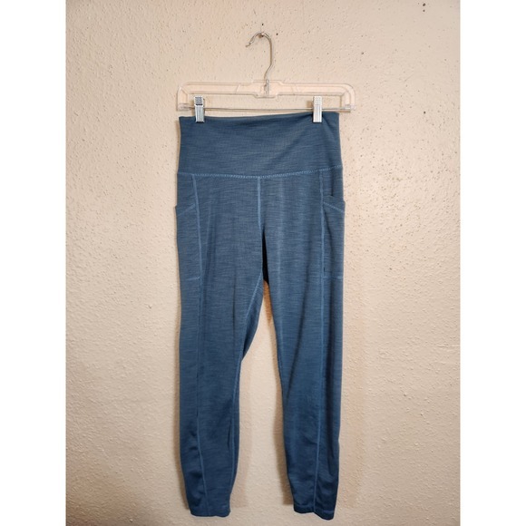 Member's Mark | Pants & Jumpsuits | Members Mark Womens Blue Solid Ribbed High Rise Cropped ...